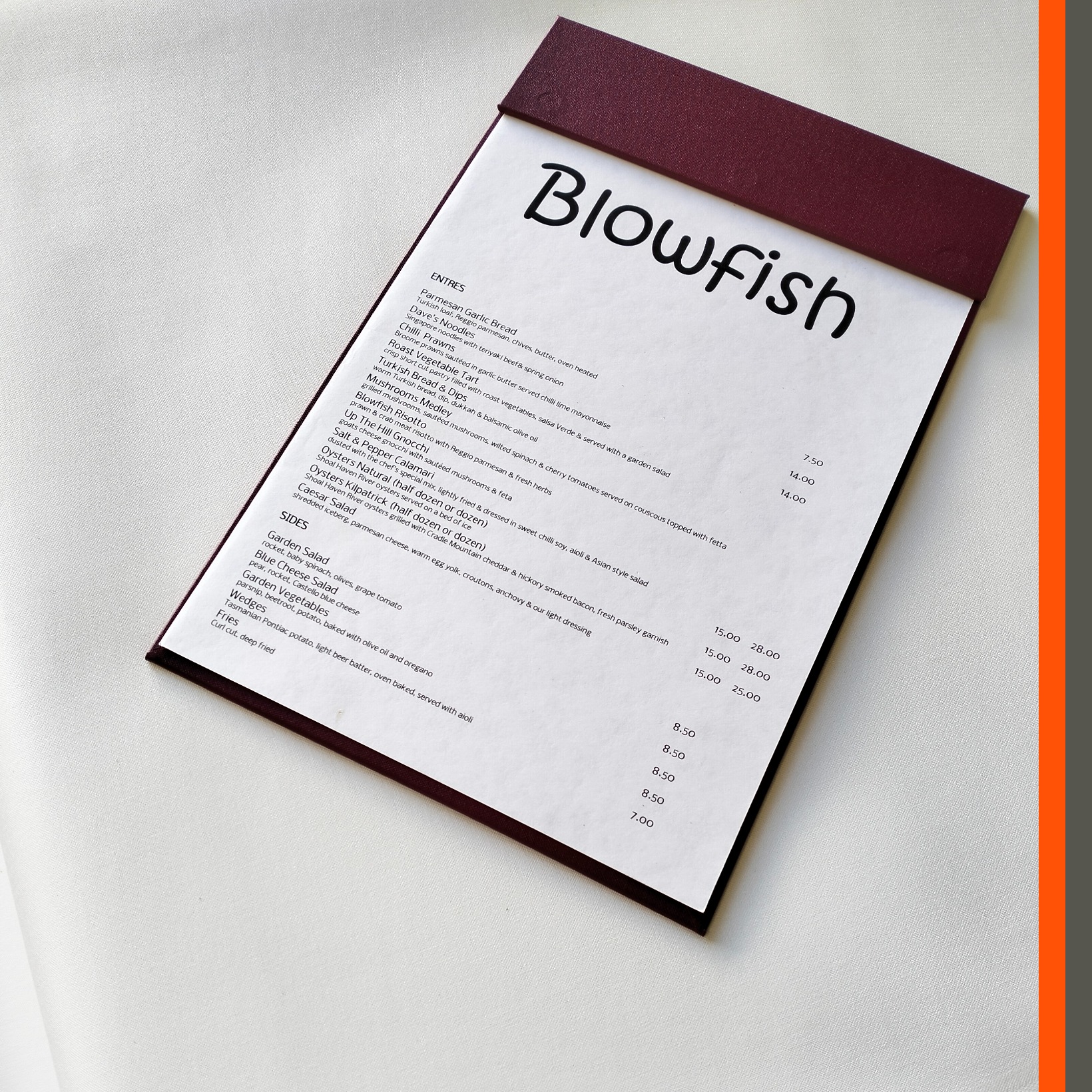 Magnet Binding A4 Burg'y Buckram MBAB - MenuBinders