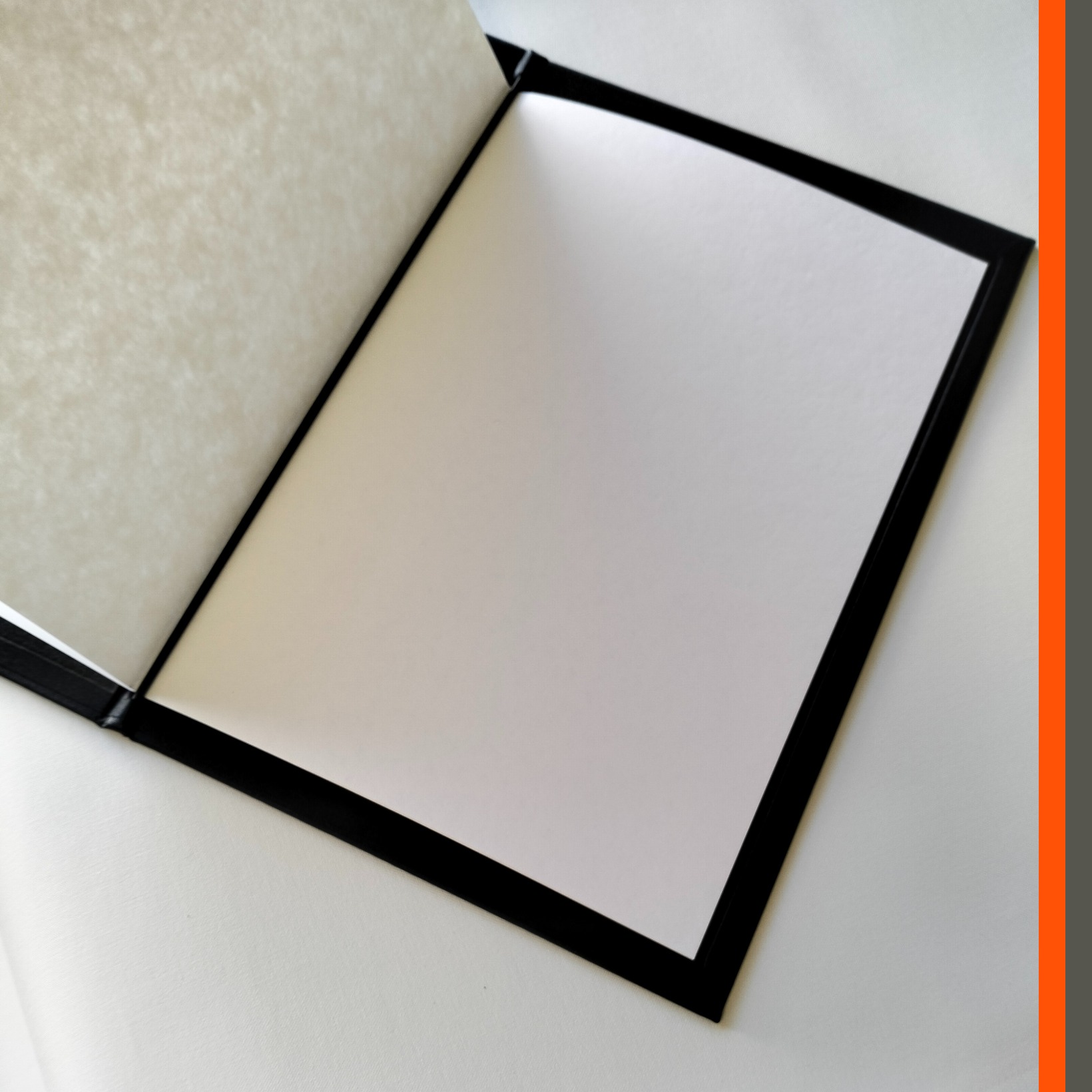 Rod Binding A4 Black Buckram MBAD - MenuBinders